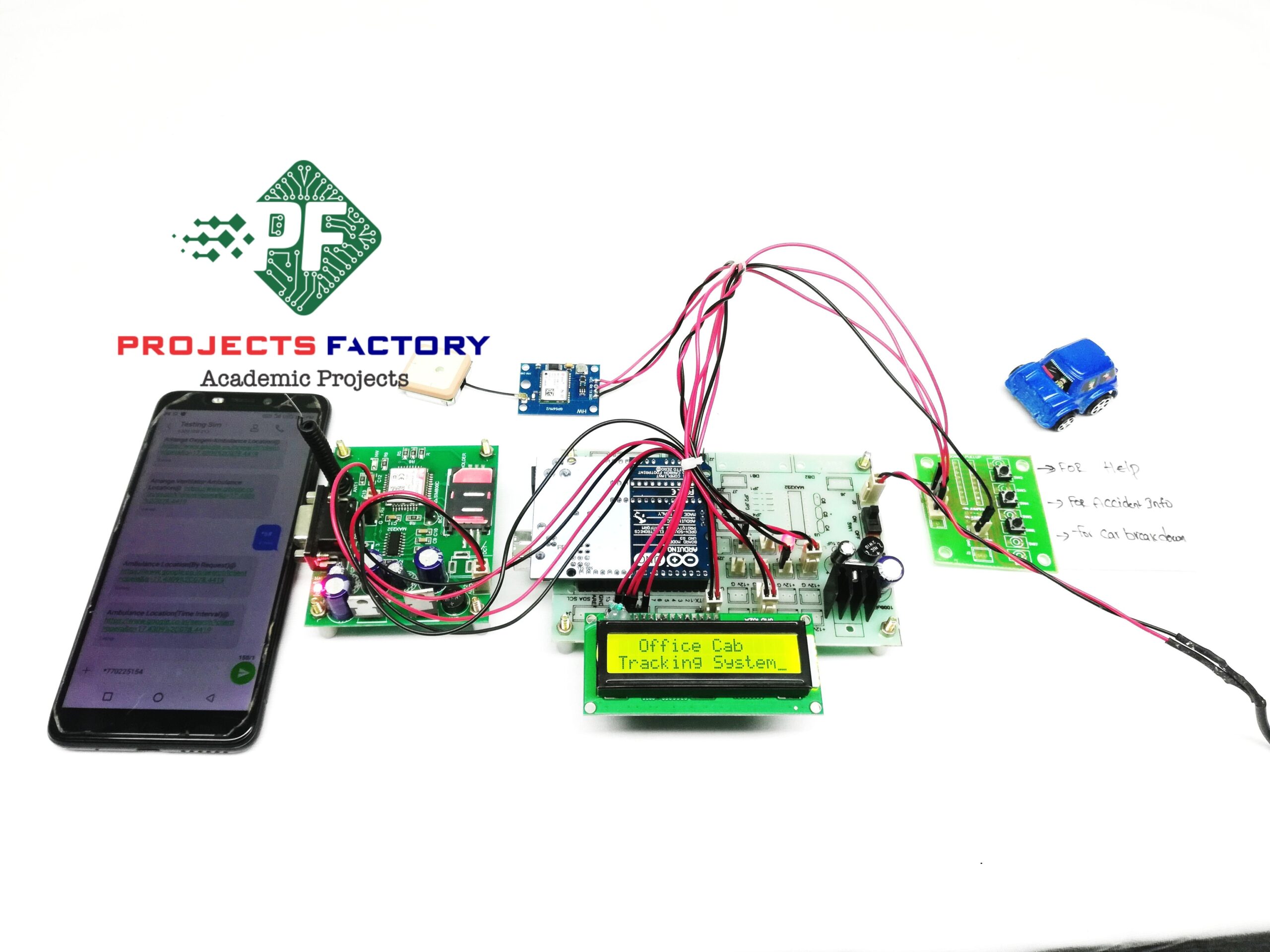 Office Cab Tracking System With Security Facility Using GSM GPS